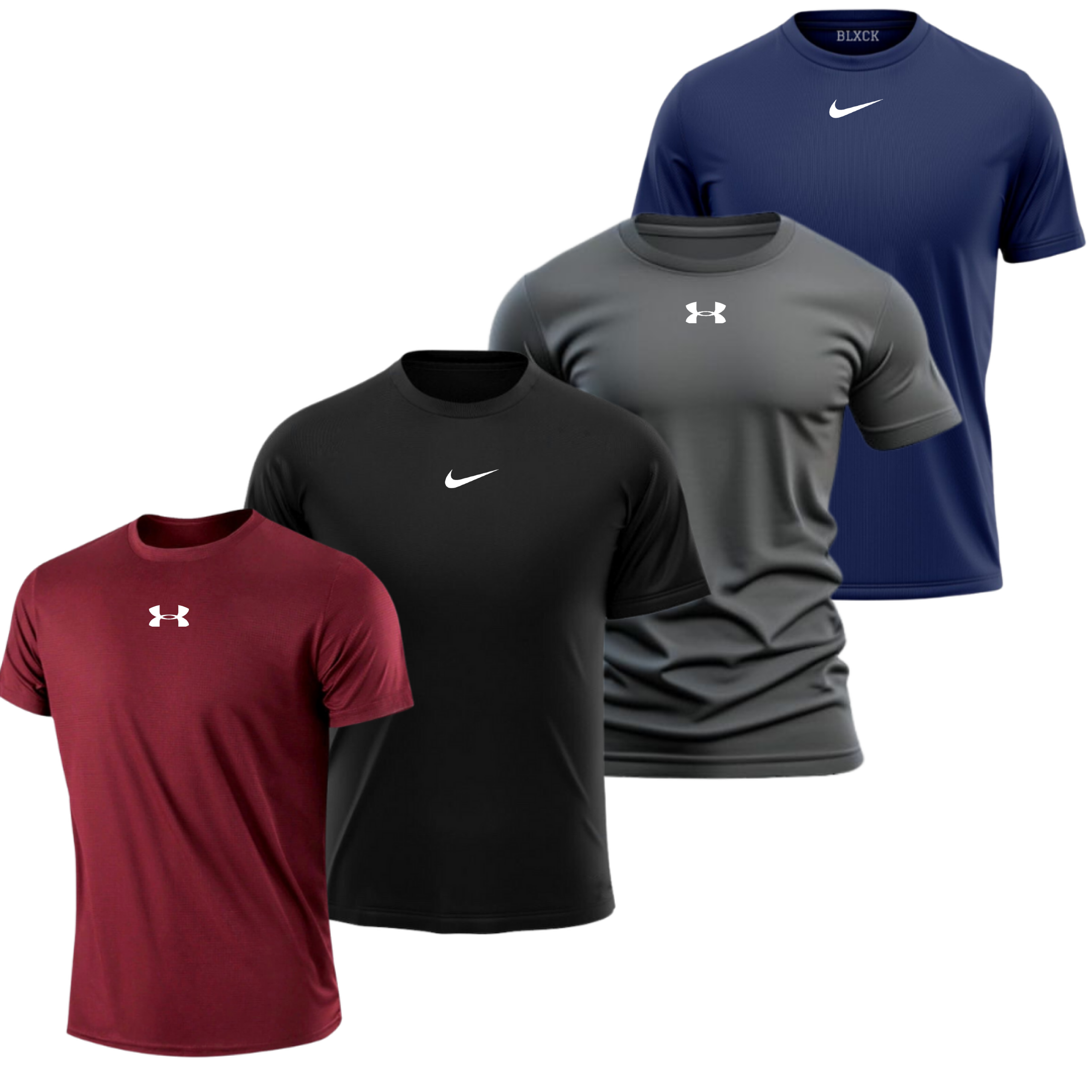 Nike Armour Pack of 4 Quick Dry T-Shirt – BLACK X ORIGINAL